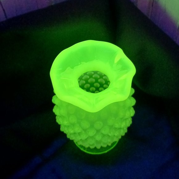Fenton | Accents | Vintage Fenton Hobnail Topaz Opalescent Uranium ...